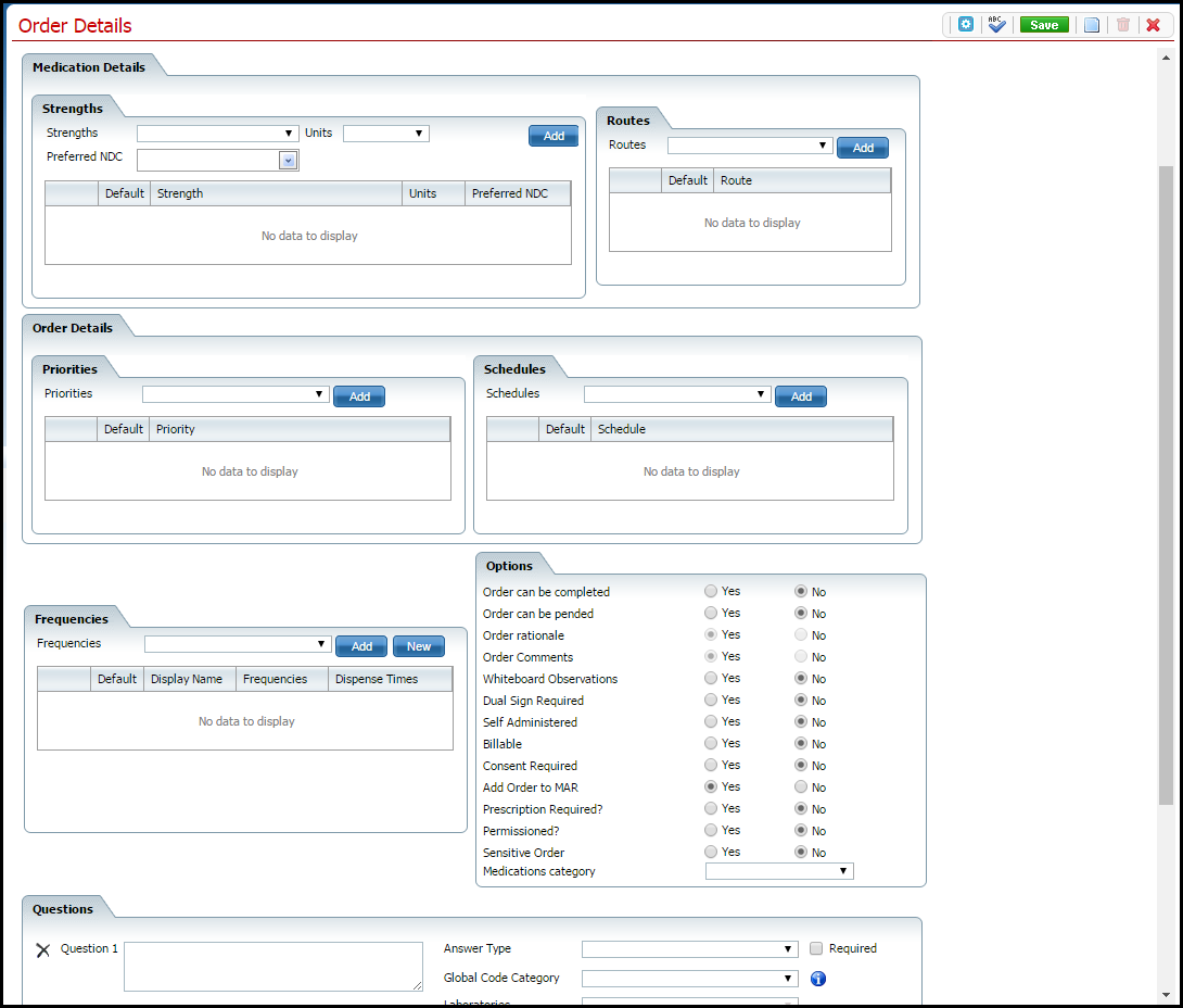 Set up Orders in SmartCare